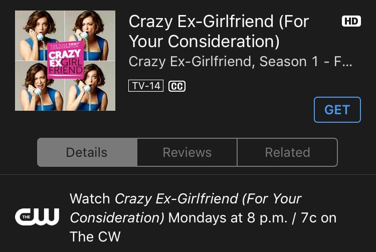 Crazy Ex-Girlfriend Season 1 on iTunes Free! - The Game of Nerds